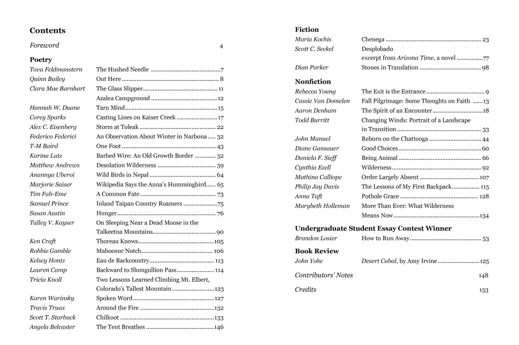 Deep Wild Journal – Writing from the Backcountry